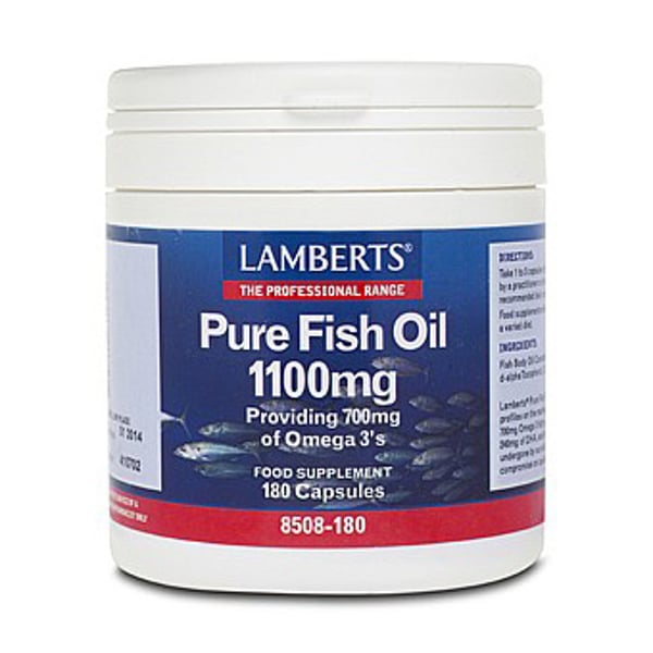 Helios Homeopathy - Shop - Pure Fish Oil 1100mg 180 Capsules Lamberts