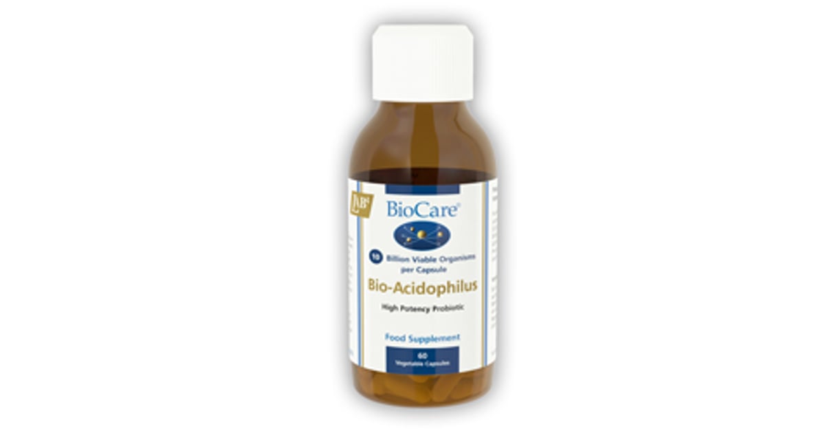 Helios Homeopathy - Shop - Bio Acidophilus 60 Vegicaps (Biocare) Probiotic